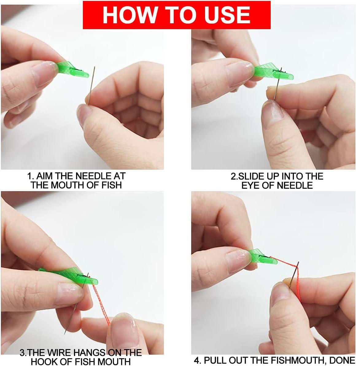 Sewing Machine Needle Threader Set - 10 Pcs Fish Type Threaders | Quick ...