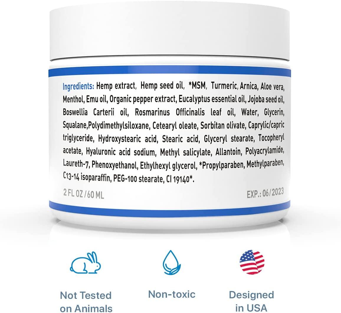 Ice Hemp Cream - Soothes Joints & Muscles with Natural Hemp Extract ...