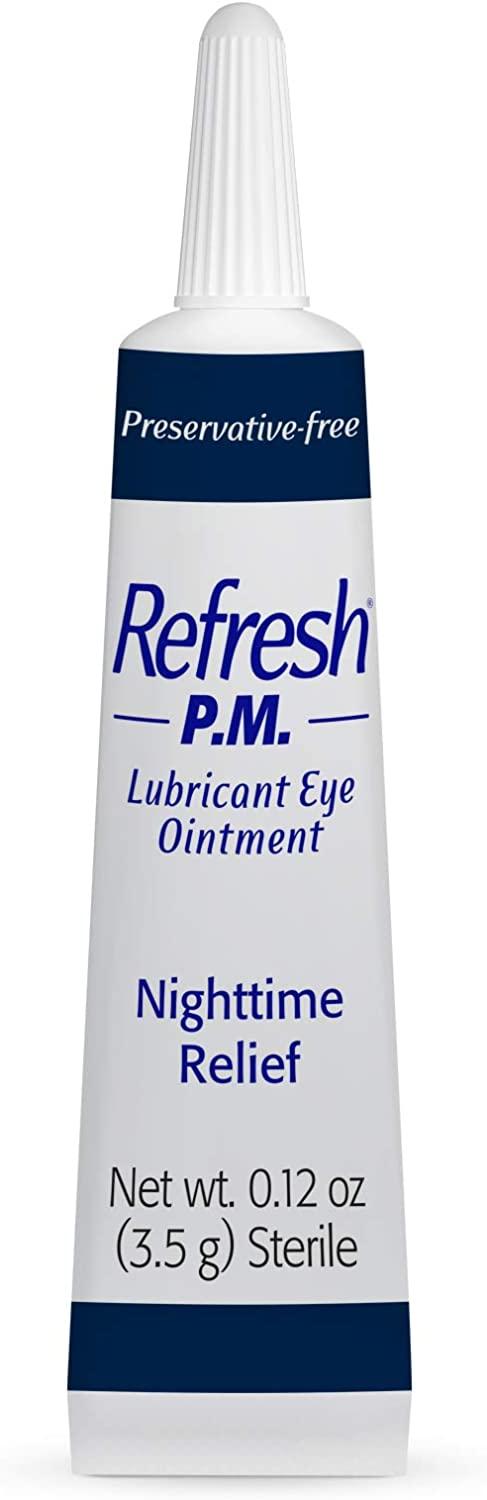 Refresh P.M. Lubricant Eye Ointment 0.12 Oz, Preservative-Free for ...