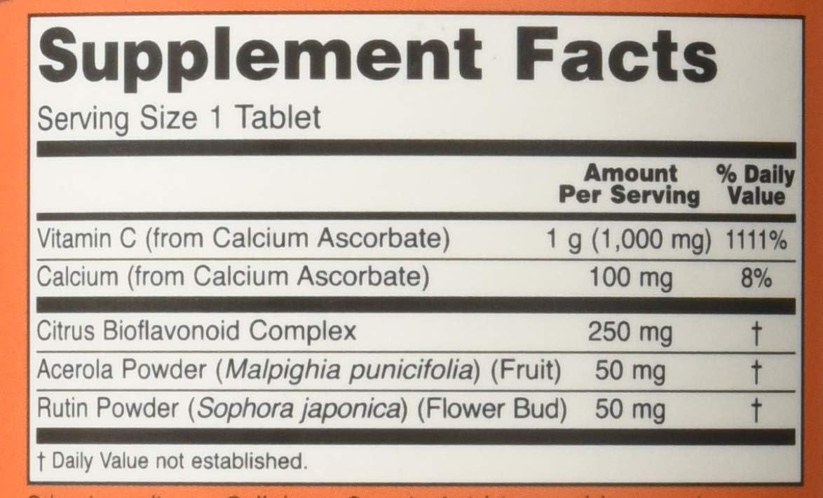 Now Foods Buffered C-1000 Complex 180 Tablets - Premium Vitamin C ...