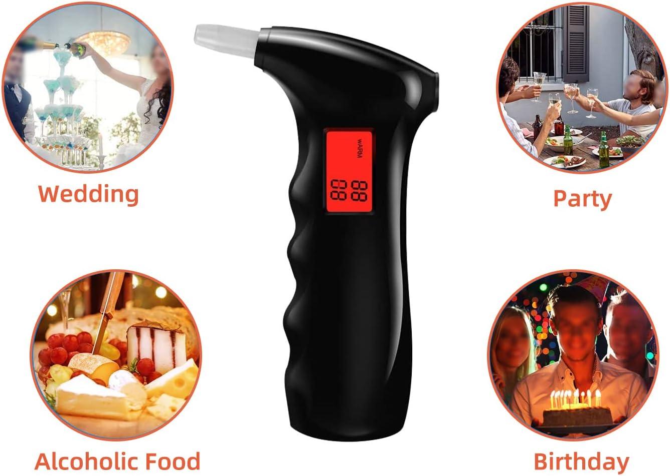 Professional Portable Alcohol Tester Breathalyzer | Digital LCD, Auto ...