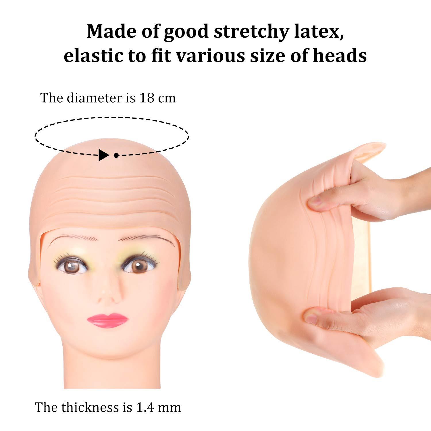 Bald Cap Bald Skin Thick Rubber Head Cap Skin Skull Wig Cap Fancy Dress ...