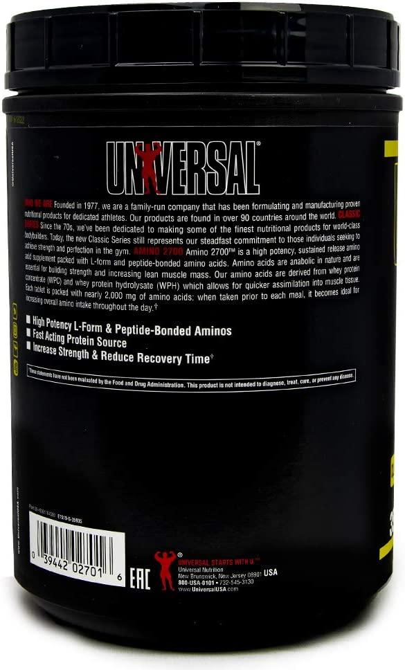 Universal Nutrition Amino 2700 - Essential Amino Acids - 350 Tablets ...