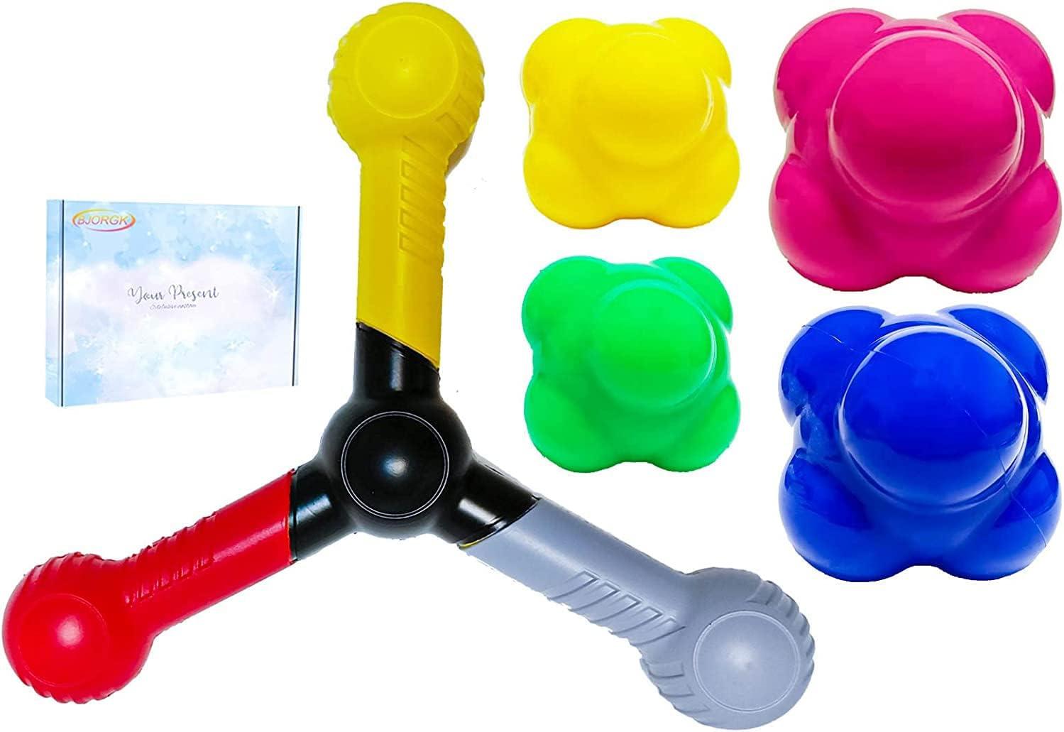 Reaction Trainer & Ball 5pc Kit - Improve Hand-Eye Coordination, Speed ...