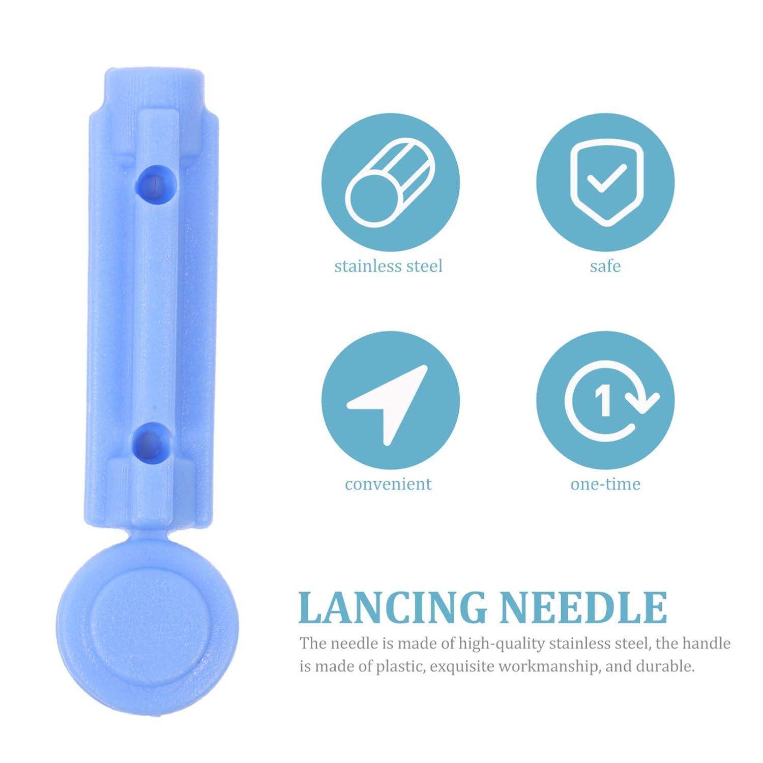 200Pcs Safety Lancet Blood Lancets for Blood Sugar & Ketone Monitors ...