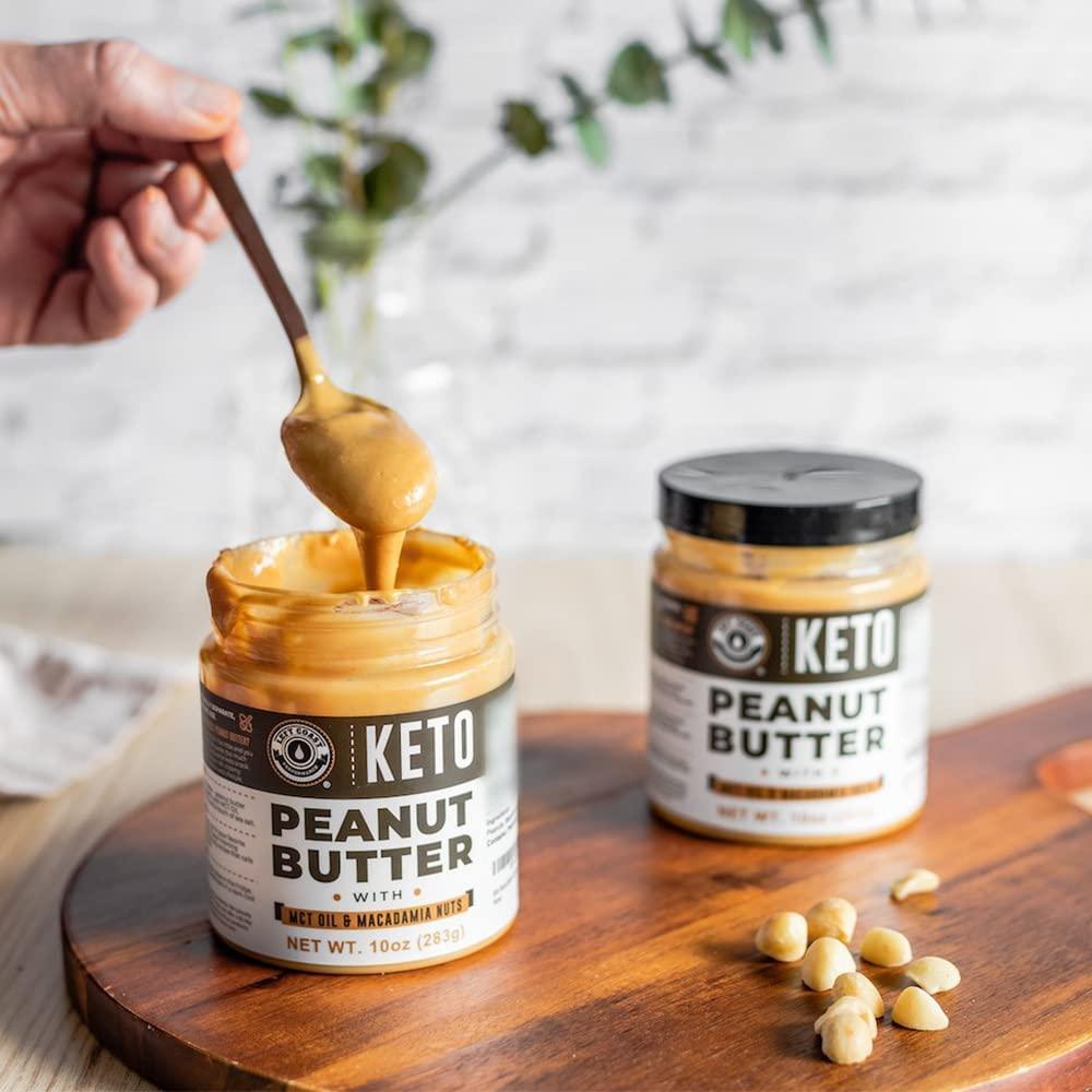 Keto Peanut Butter with Macadamia Nuts and MCT Oil 10oz - Low Carb Nut ...