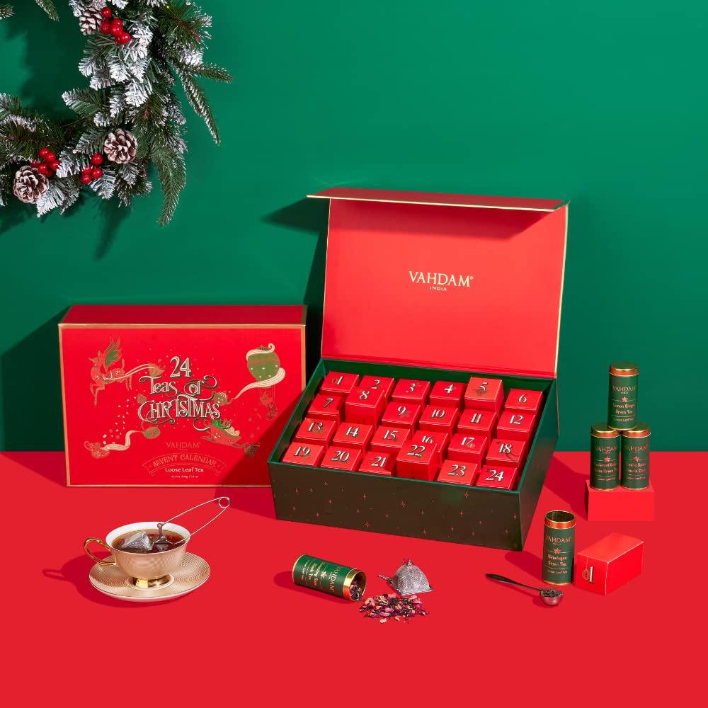 VAHDAM Tea Advent Calendar 2022 - 24 Tea Varieties in Holiday Gift Box ...