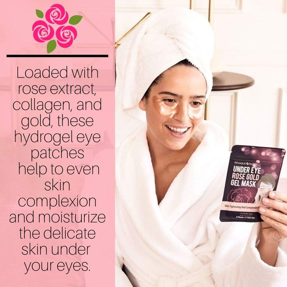 Masqueology Wild Rose Gold Hydro-Gel Under Eye Mask - Collagen Skincare ...