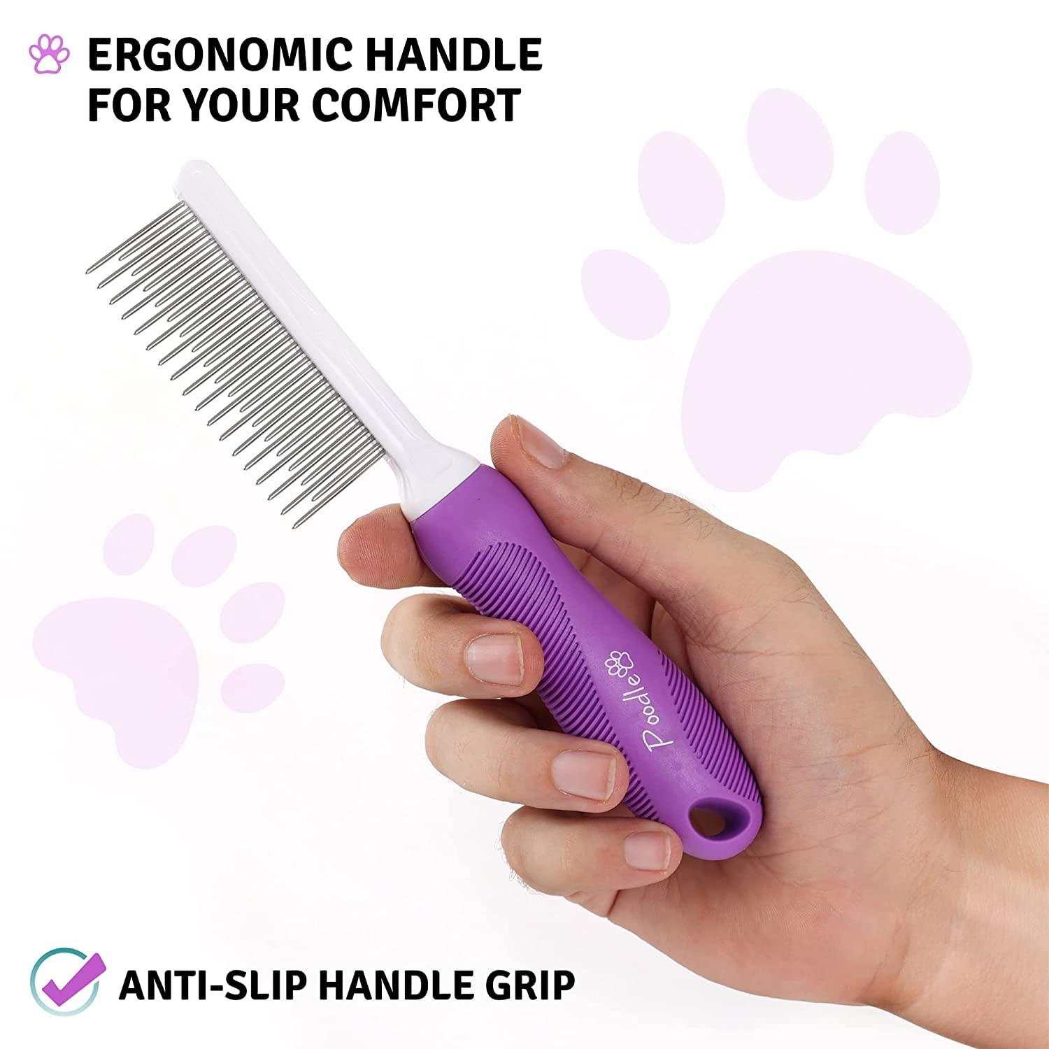 Detangling Pet Comb with Stainless Steel Teeth for Safe & Gentle DIY ...