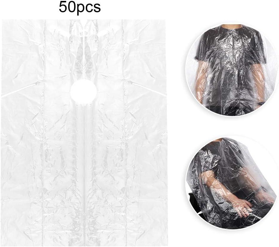TMISHION 50pcs Disposable Haircut Capes - Waterproof Barber Gowns for ...