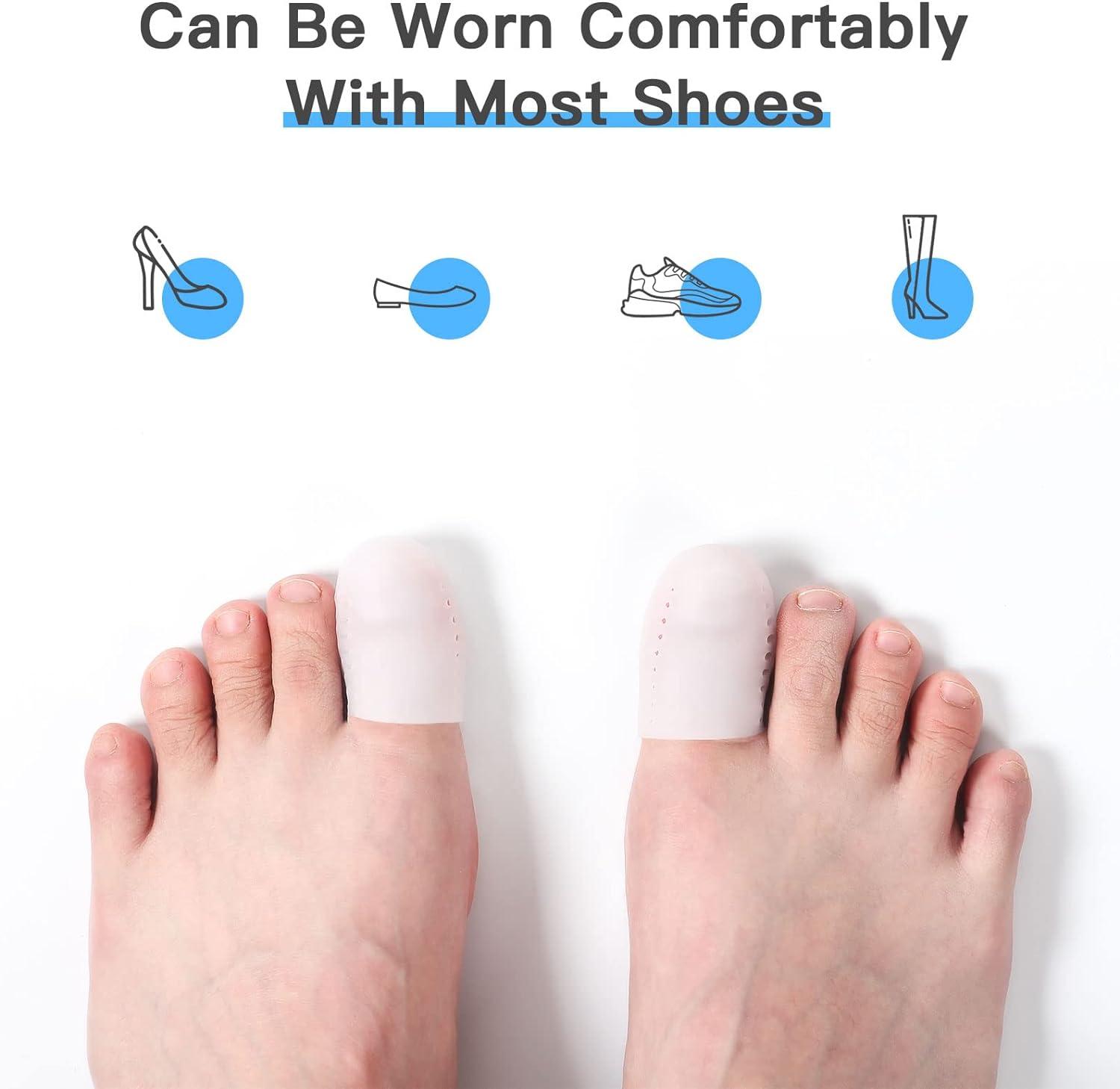 Faireach Gel Toe Protectors - 20 PCS Breathable Toe Caps for Missing ...