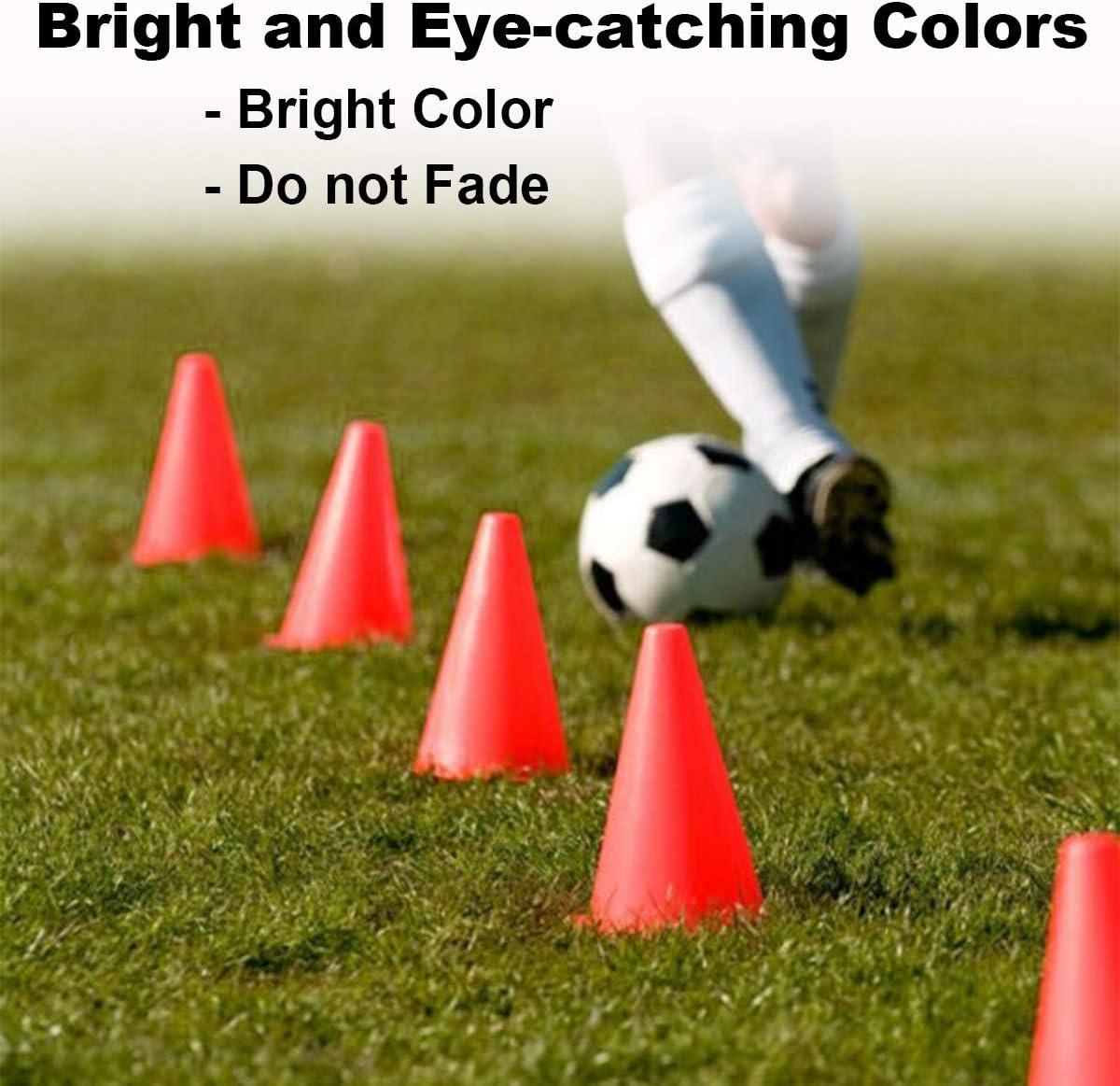 DUNCHATY 40 PCS 7 Inch Plastic Soccer Cones for Agility Training - 4 ...