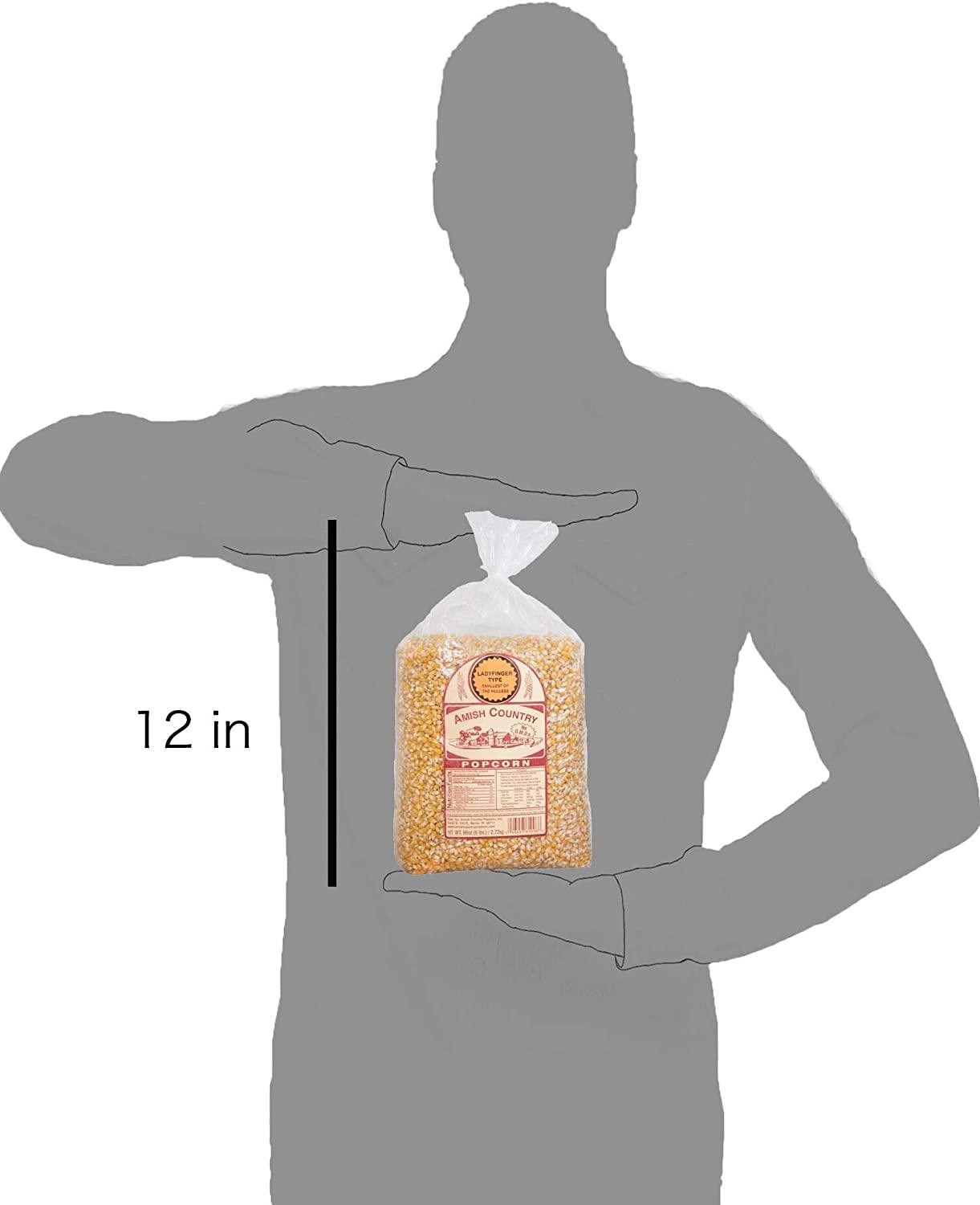 Amish Country Popcorn Ladyfinger - 6 lb Bag | Non-GMO & Gluten Free ...