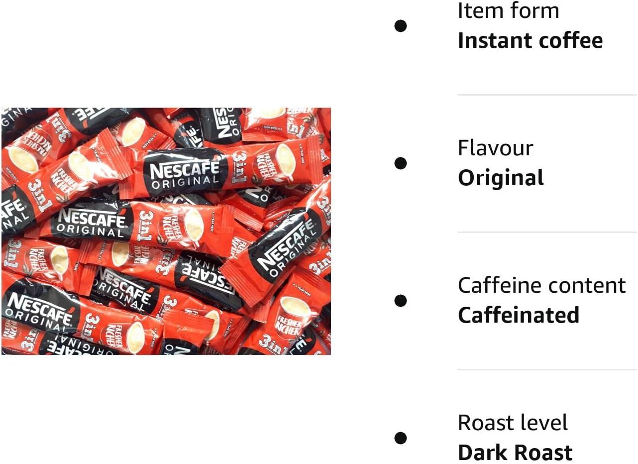 Nescafe 3in1 Original EU Made Instant Coffee Sachets - 200 Sachets ...