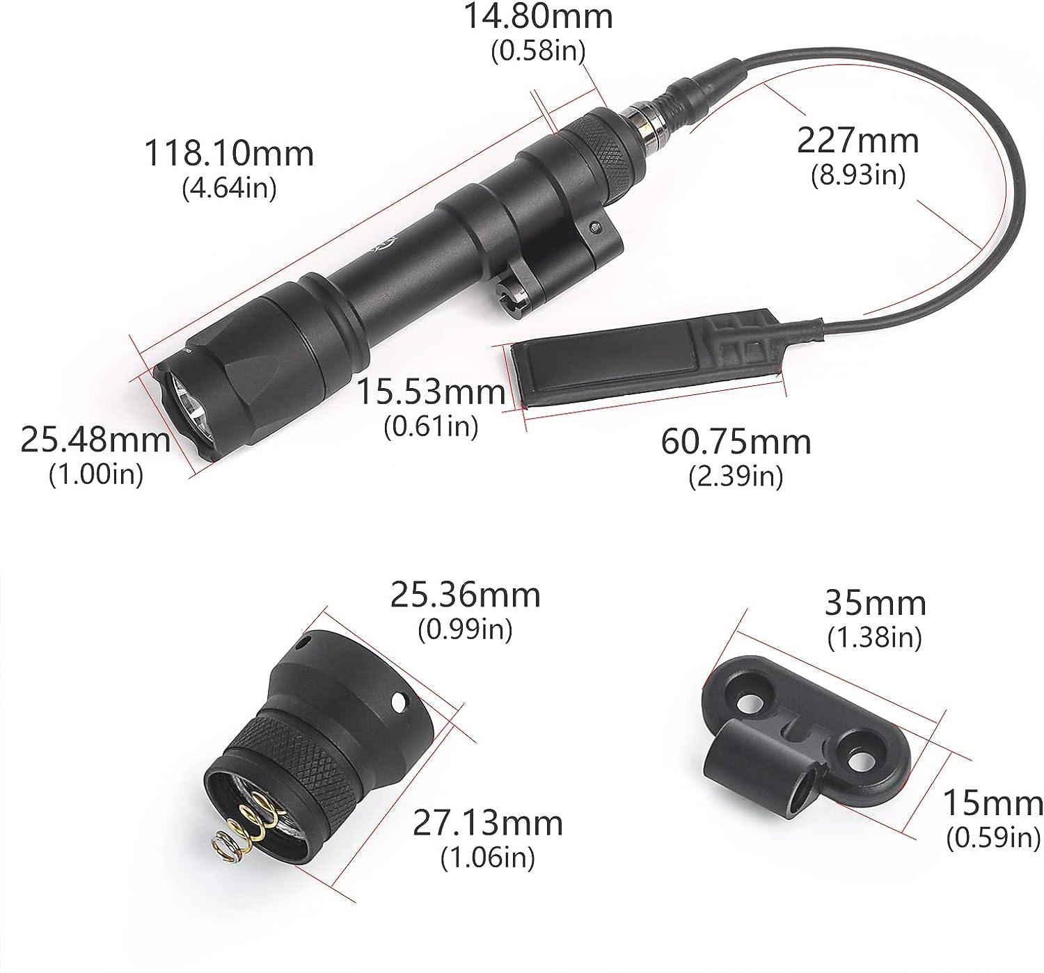 M600C Scout Light 800 Lumens Tactical Flashlight with Rotating Mount ...