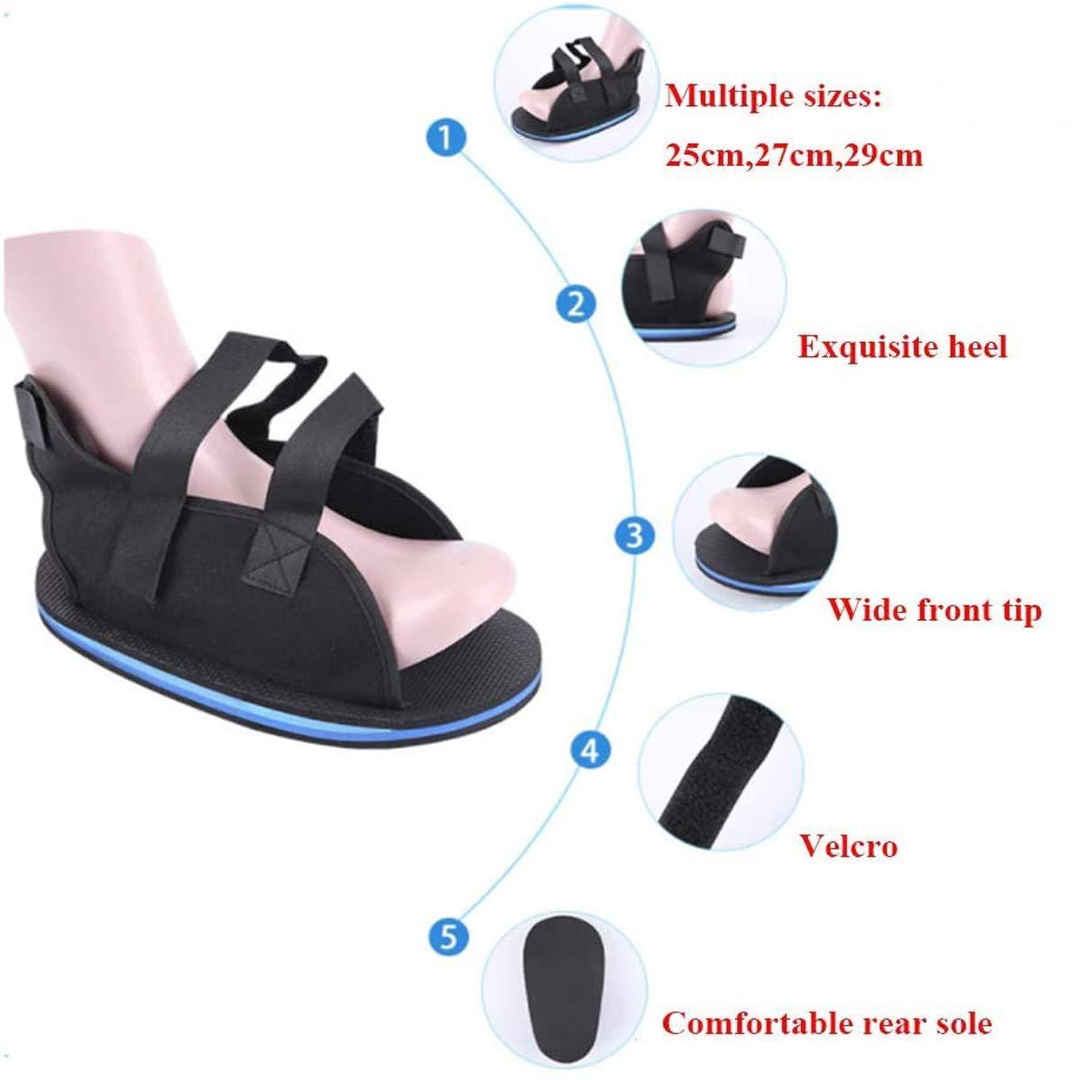 Women's Size 7-8 Black Fabric Cast Shoe for Foot Fracture Support and ...