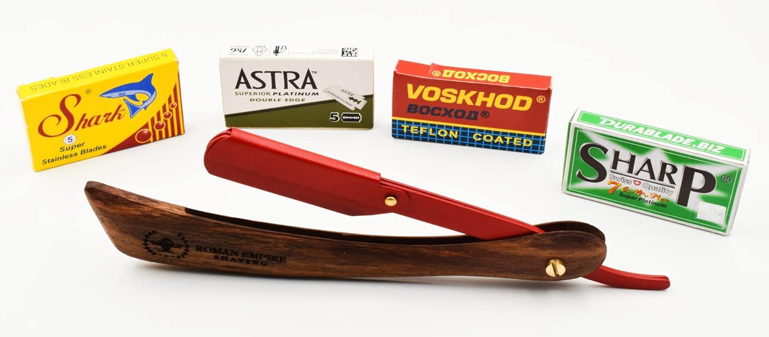 ROMAN EMPIRE SHAVING Spartacus Straight Razor - Professional Barber Set ...