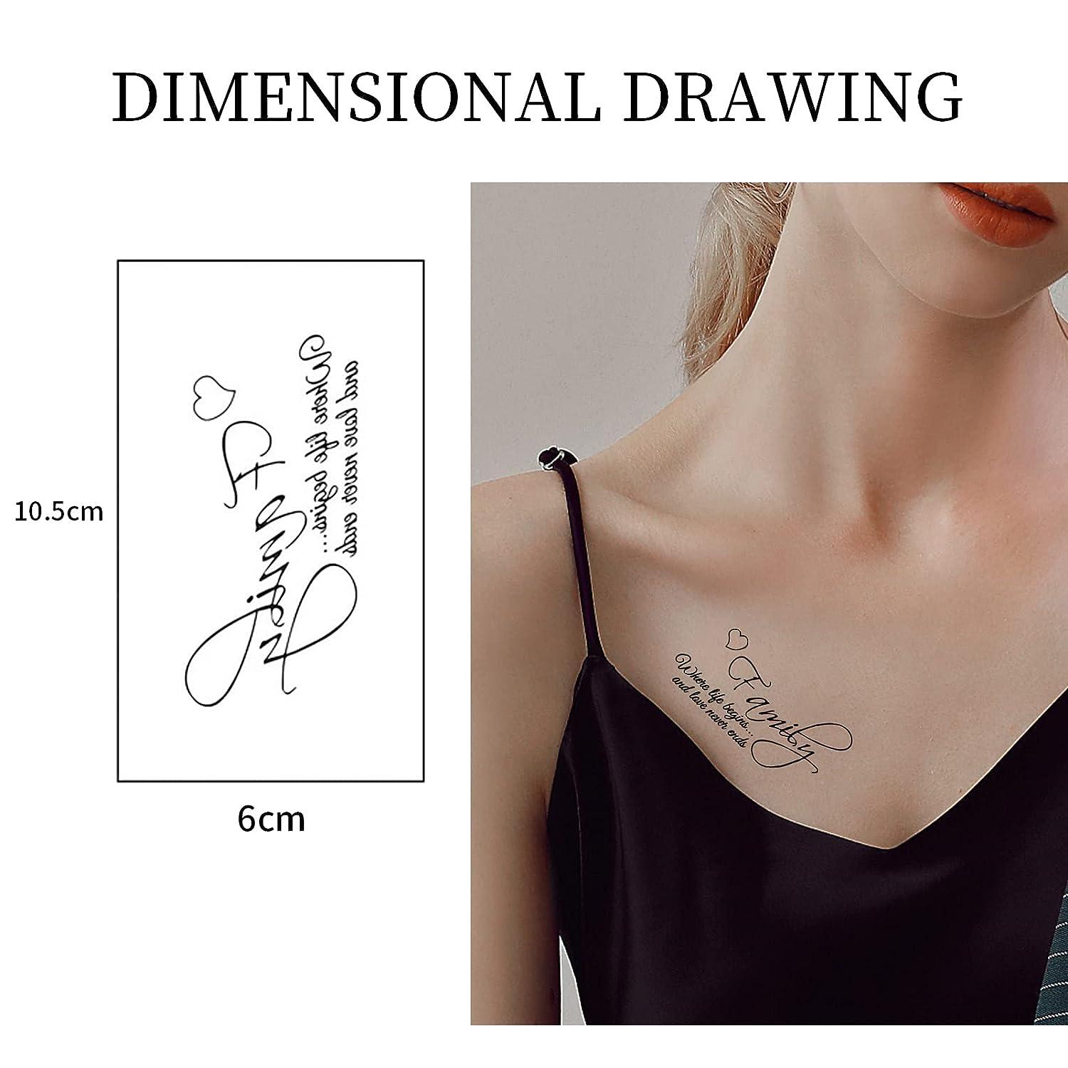 Set of 30 TOTAOTOO Realistic Temporary Tattoo Word Sheets - Adult ...