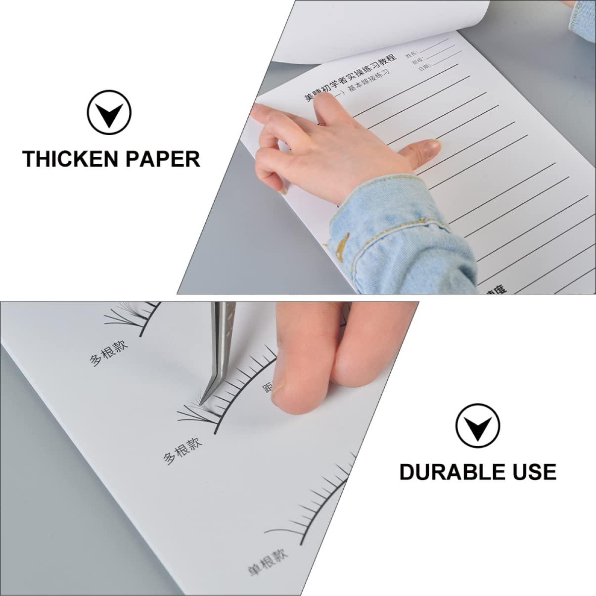 FOMIYES 6 Sheets Eyelash Grafted Workbook - Self Learning Course ...