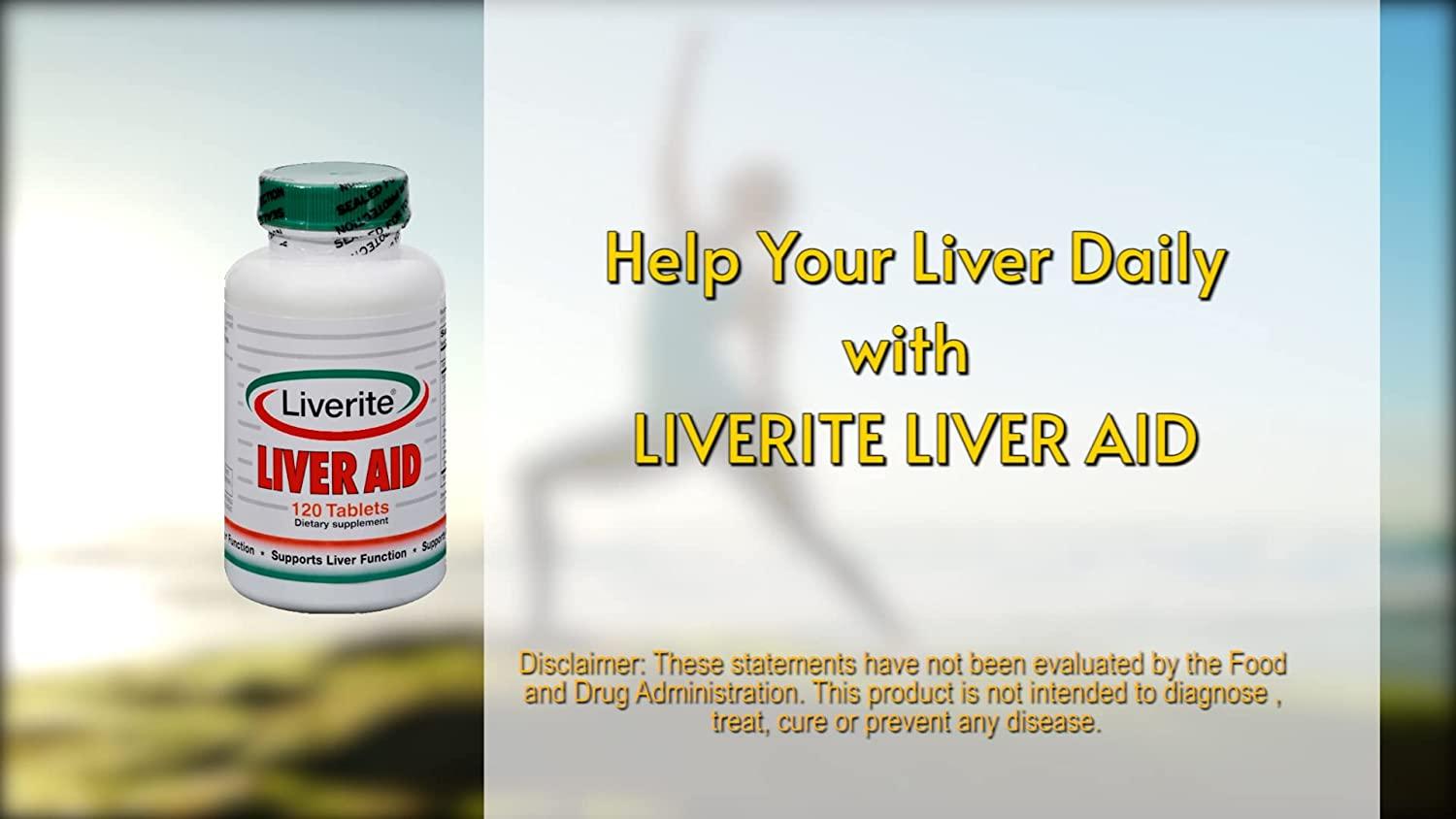 Liverite Liver Aid 2-Pack 120 Tablets (240ct) - Liver Support and ...