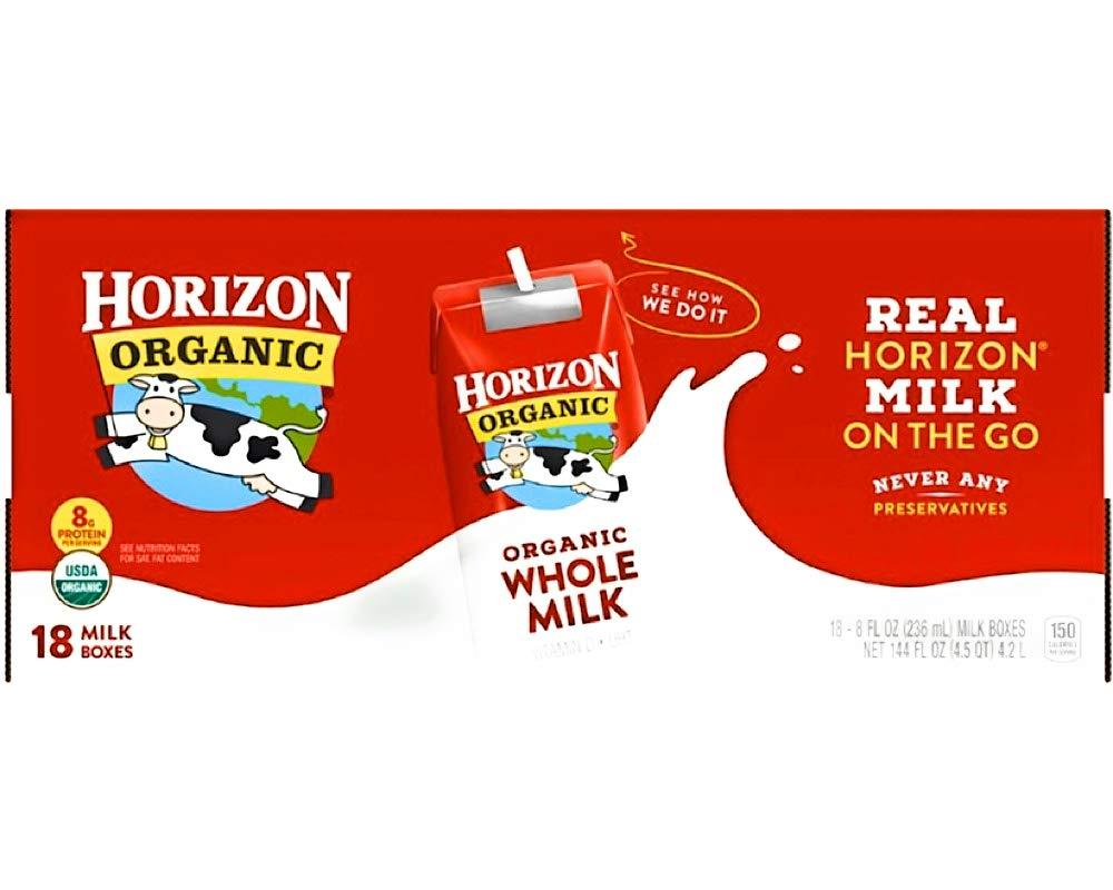 Horizon Organic Whole Milk 8 fl oz Cartons - 18 Pack | Buy Now with ...