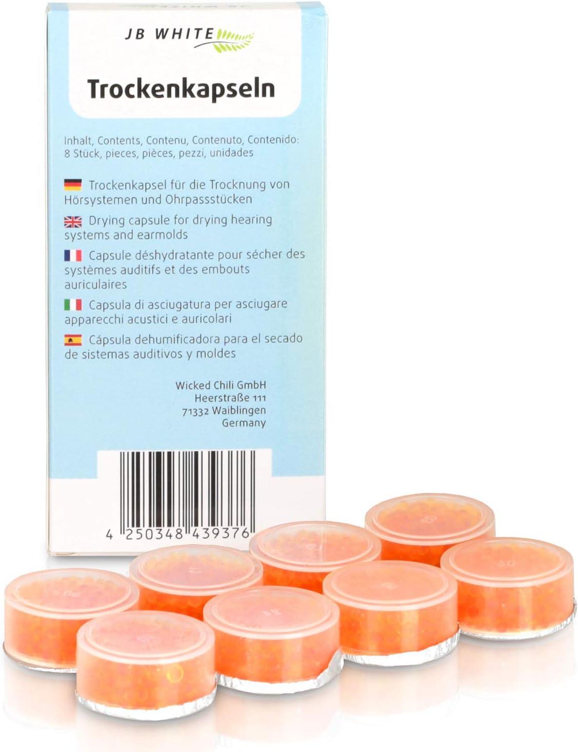 JB White 16 pcs Hearing Aid Drying Tablets/Capsules - Orange Silica ...