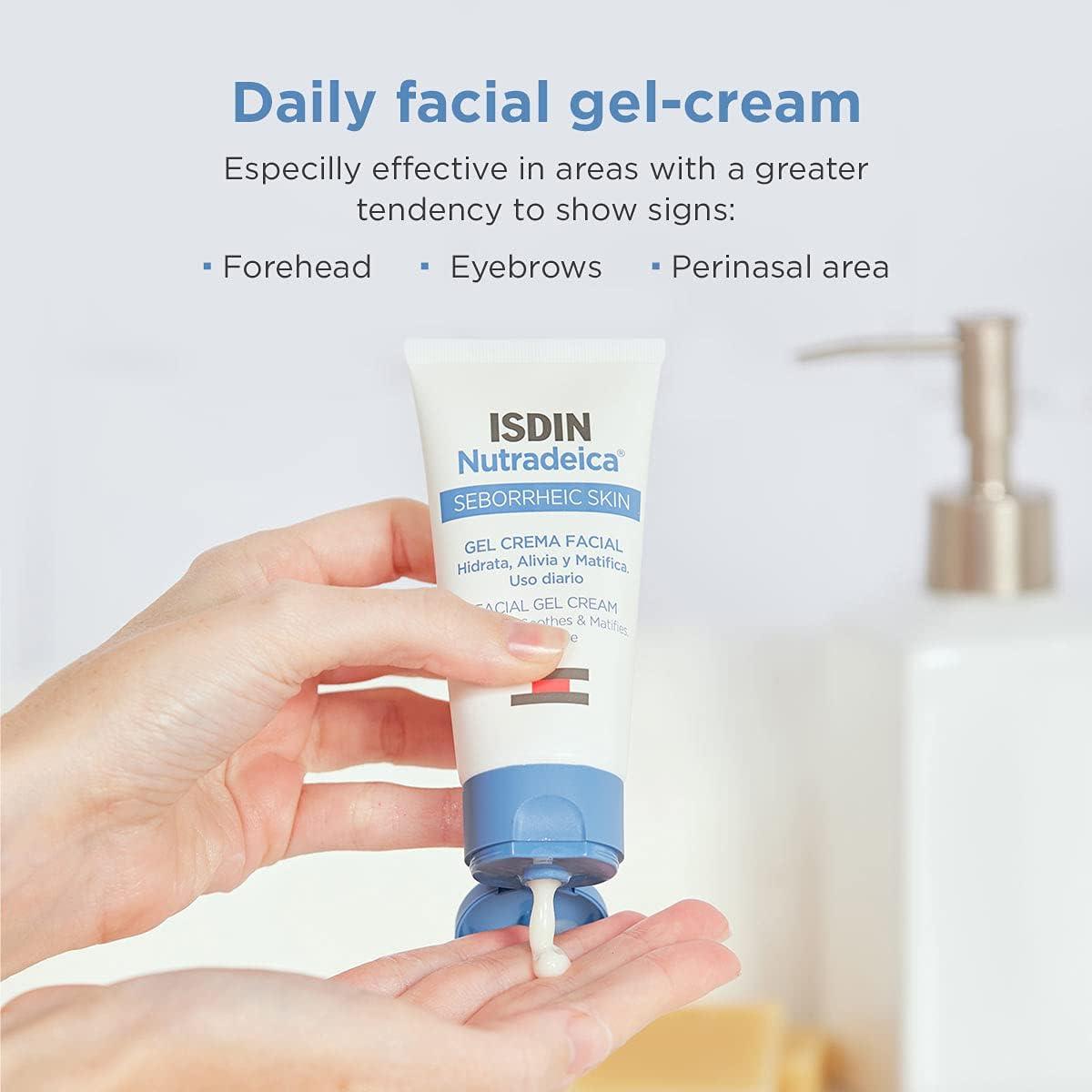 ISDIN Nutradeica Facial Gel Cream 50ml for Seborrheic Skin | Hydrating ...