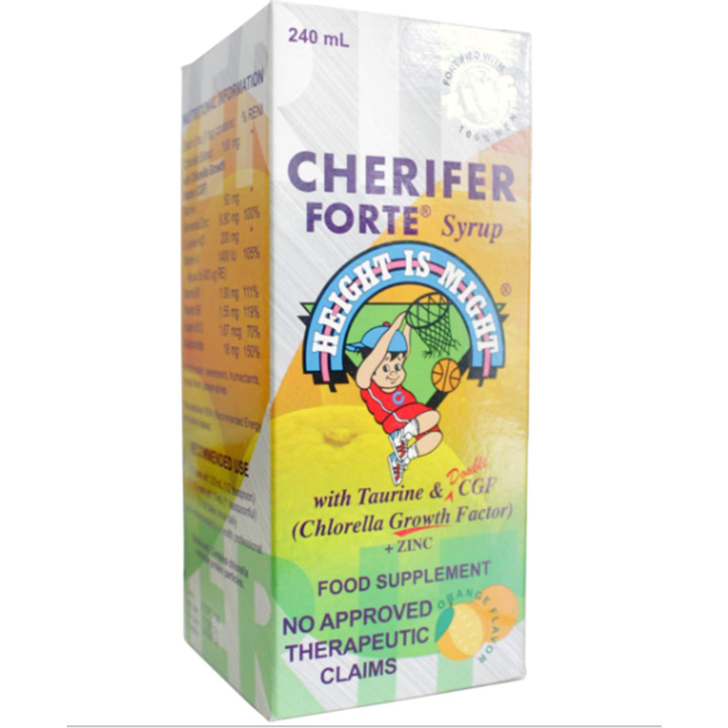 Cherifer Forte Syrup with Zinc, Taurine, and Double Chlorella Growth ...