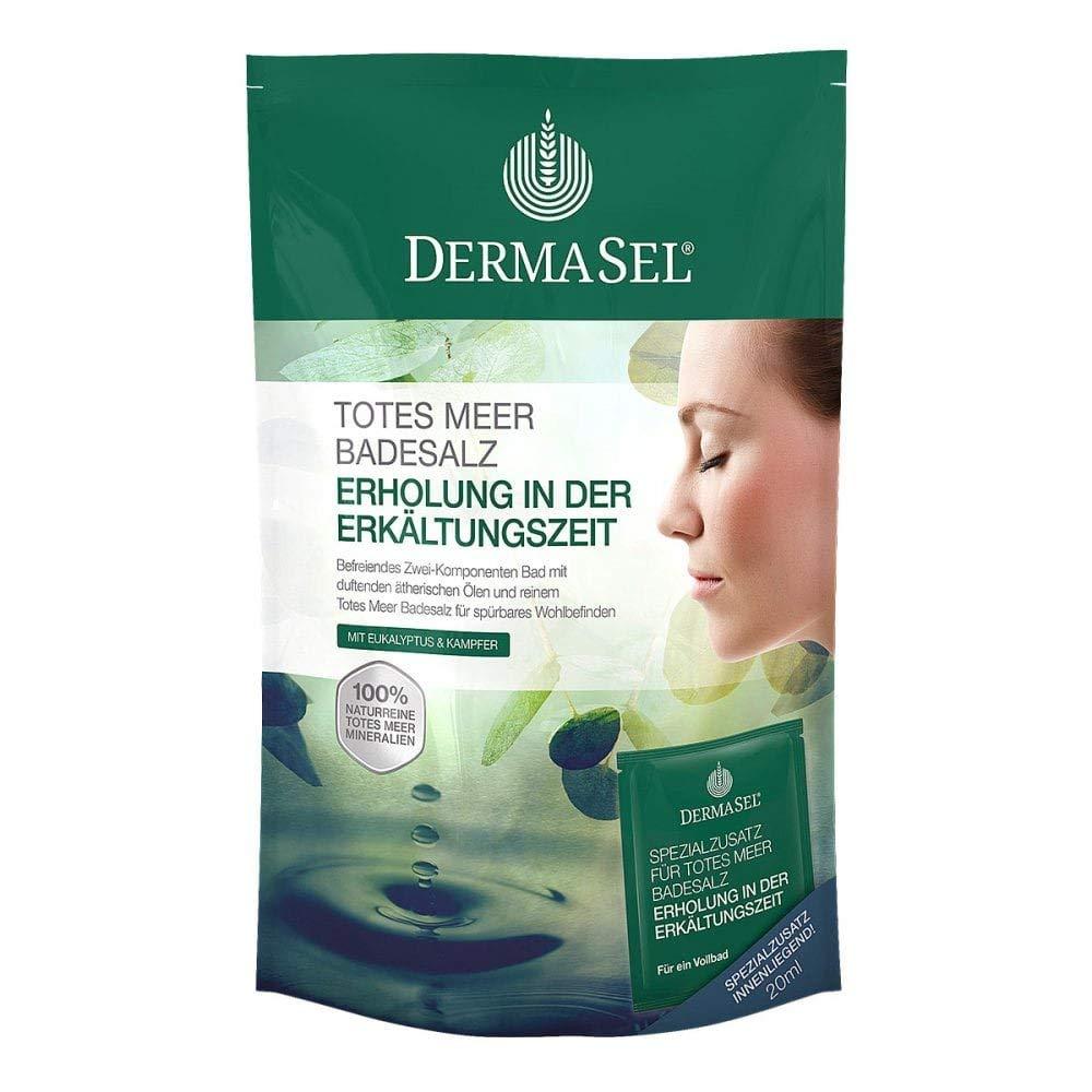 DERMASEL Dead Sea Bath Salt 400g + 20ml - Soothing Cold Season Relief ...