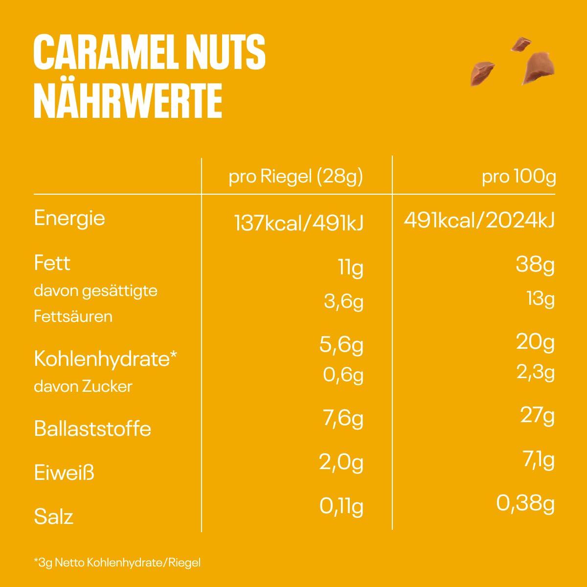 Neoh Zero Sugar Caramel Nut Bar - Vegan Low Carb & Healthy Snack | 12 ...