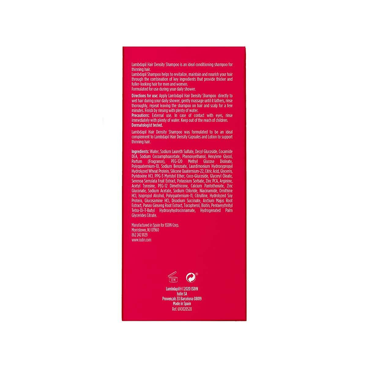 ISDIN Lambdapil Hair Loss Shampoo - 6.7 Fl Oz - Promotes Fuller ...