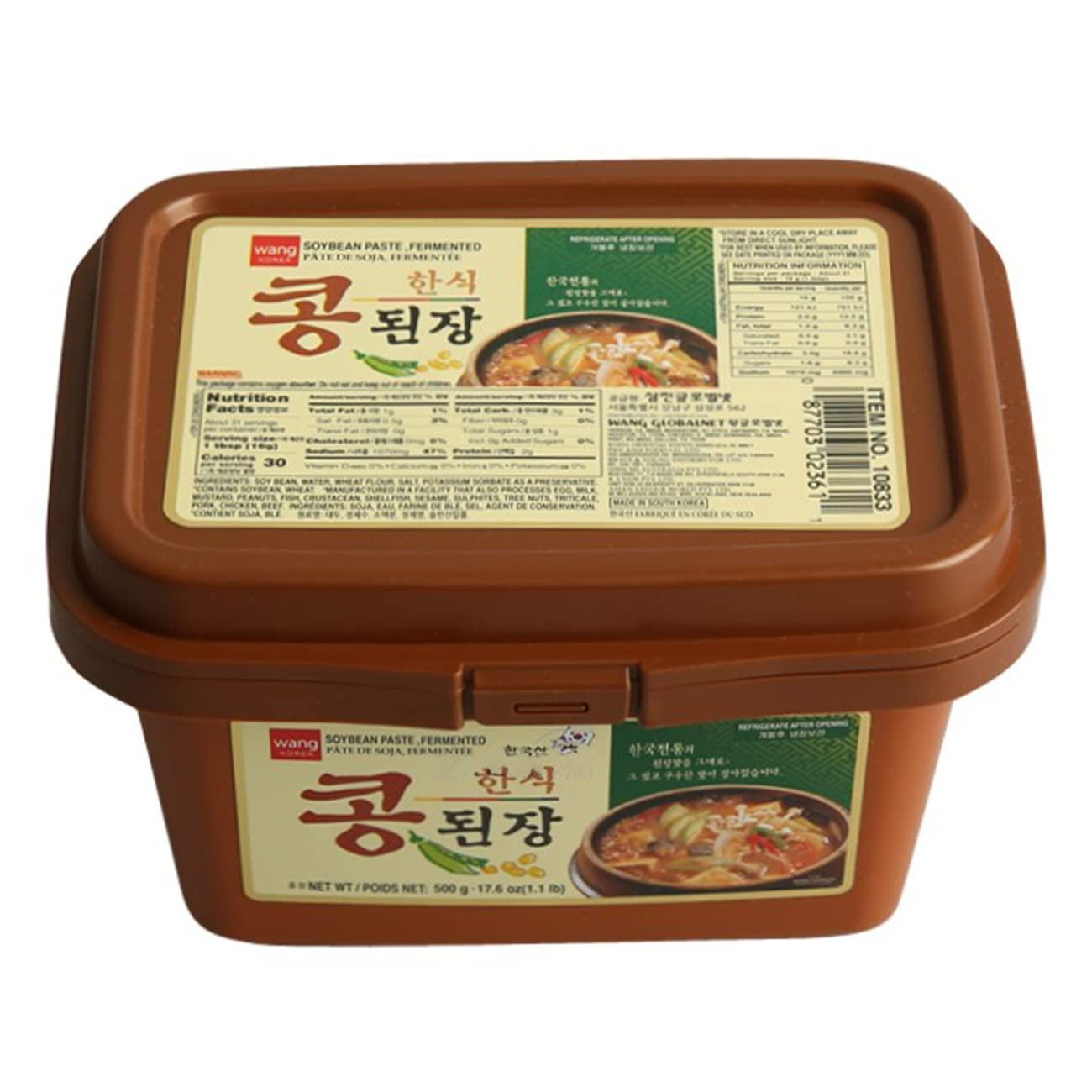 Wang Korean Traditional Doenjang Fermented Soybean Paste 1.1 lb - Authentic Korean Flavor | Buy ...