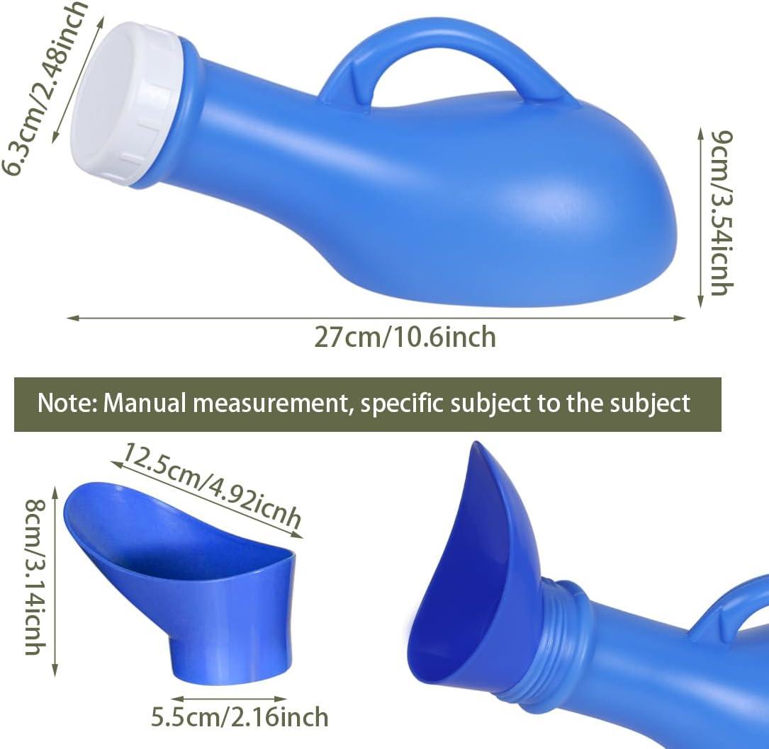 Portable Unisex Urinal Toilet Bottle - 1L Leak-Safe Screw Cap & Female ...