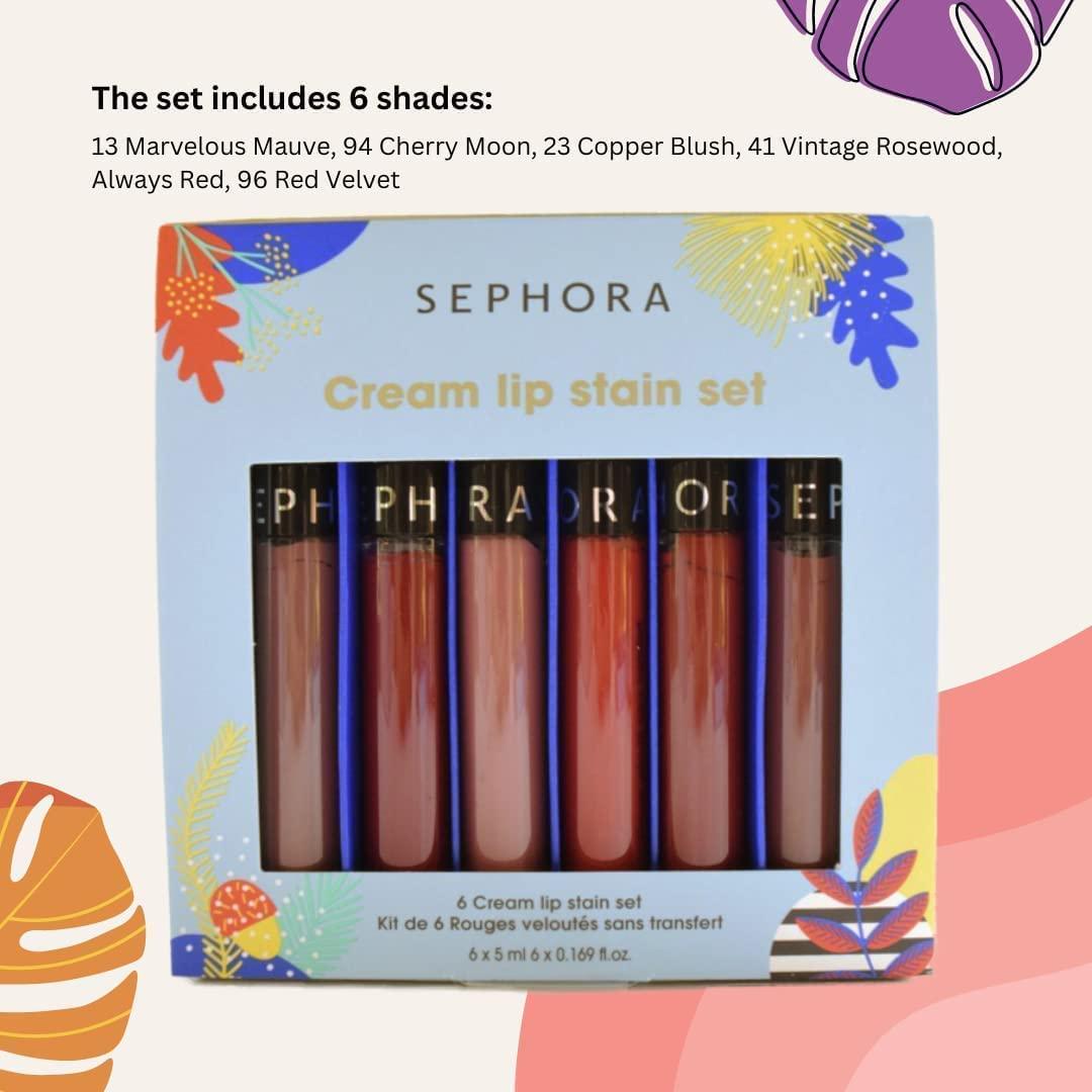 Sephora Cream Lip Stain Set: Marvelous Mauve, Cherry Moon, Copper Blush ...