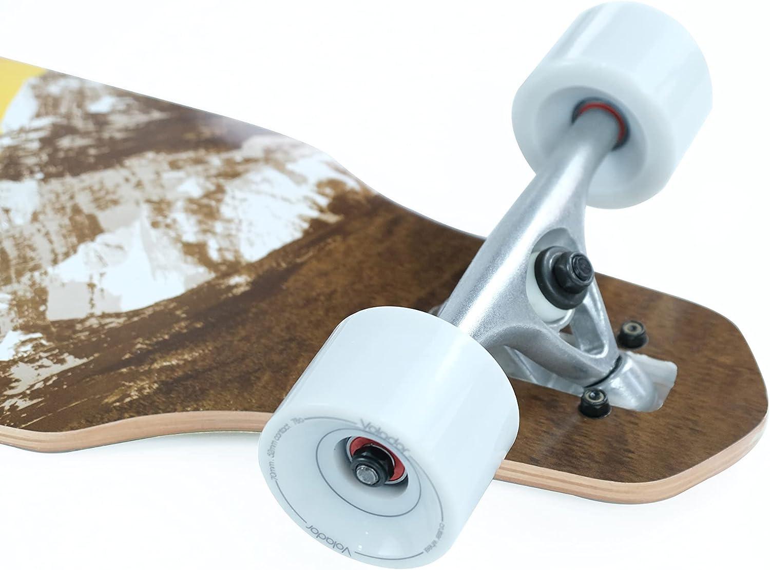 VOLADOR Freeride Longboard Cruiser - Maple Wood Deck - Drop Through ...