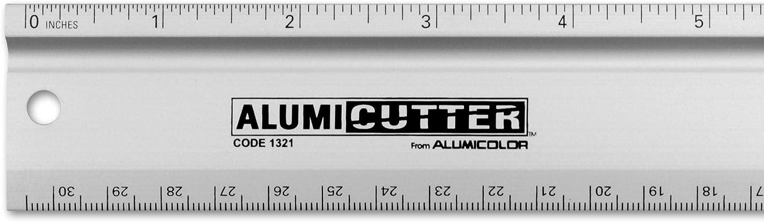 Alumicolor AlumiCutter Aluminum Straight Edge w/Inch and Metric ...