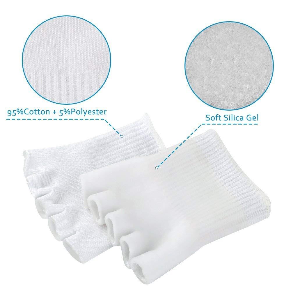 Pedimend Gel-Lined Compression Toe Separating Socks - Relieves Foot ...