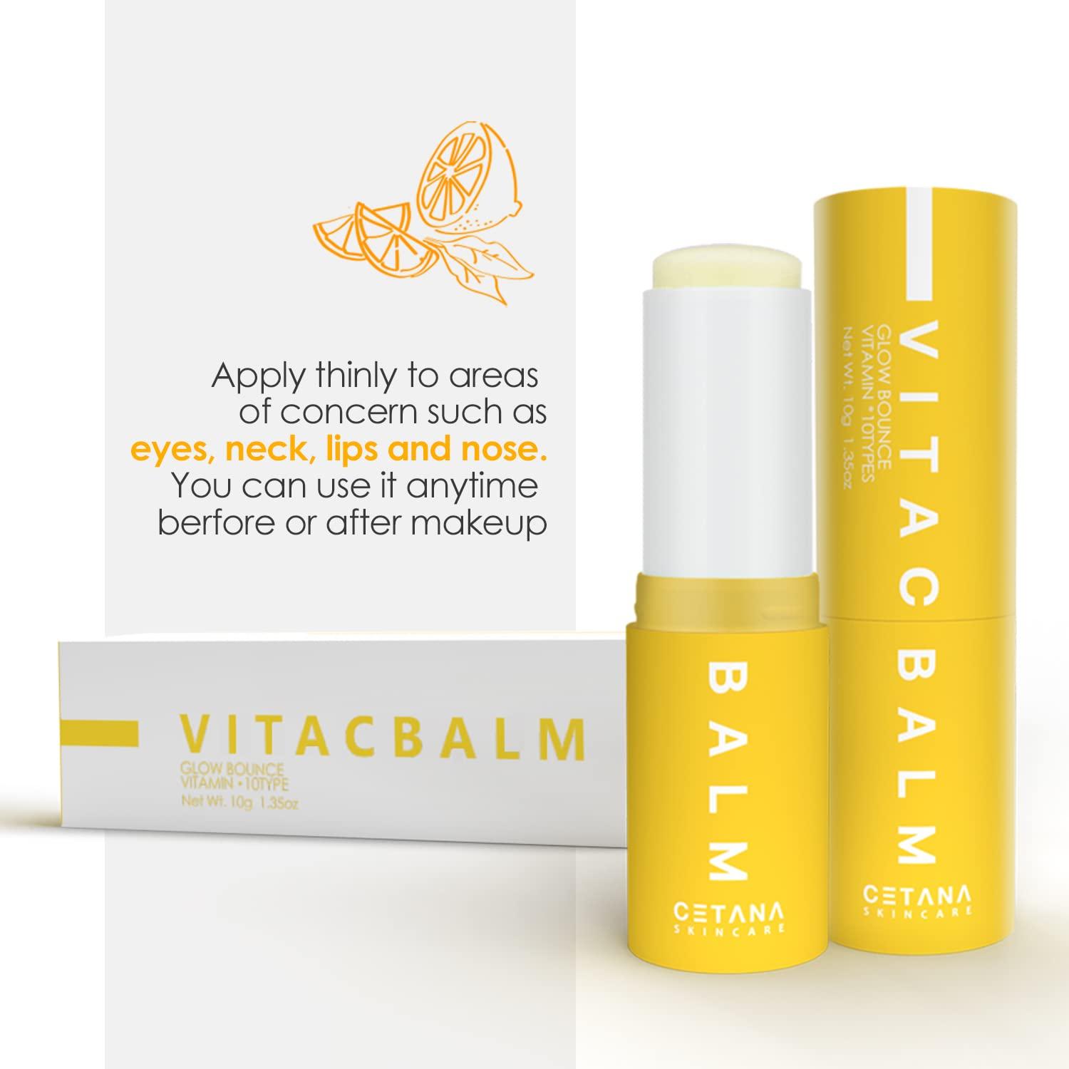 CETANA Vitamin C Brightening Balm Stick for Face, Neck, and Lips - Dark ...