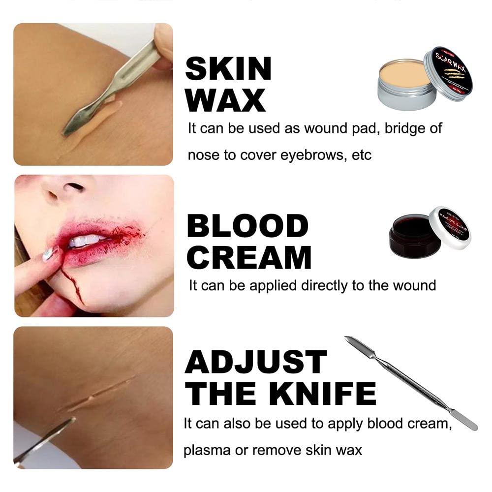 Halloween Makeup Kit | Scab Blood & Special Effects Set | Fake Wound ...