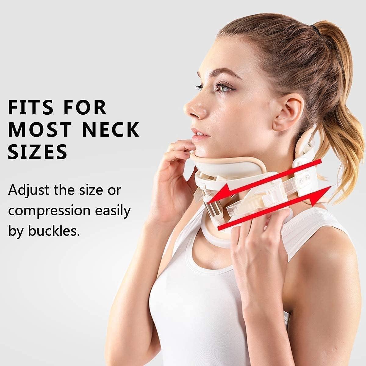JLASDR Neck Protection Brace | Adjustable Cervical Neck Traction Device ...