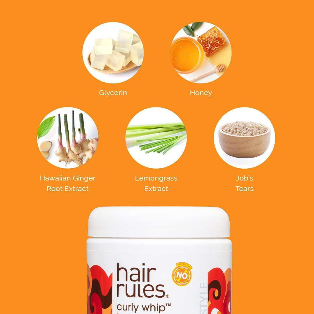 Hair Rules Curly Whip 25 oz - Ultimate Styling and Definition for Curly ...