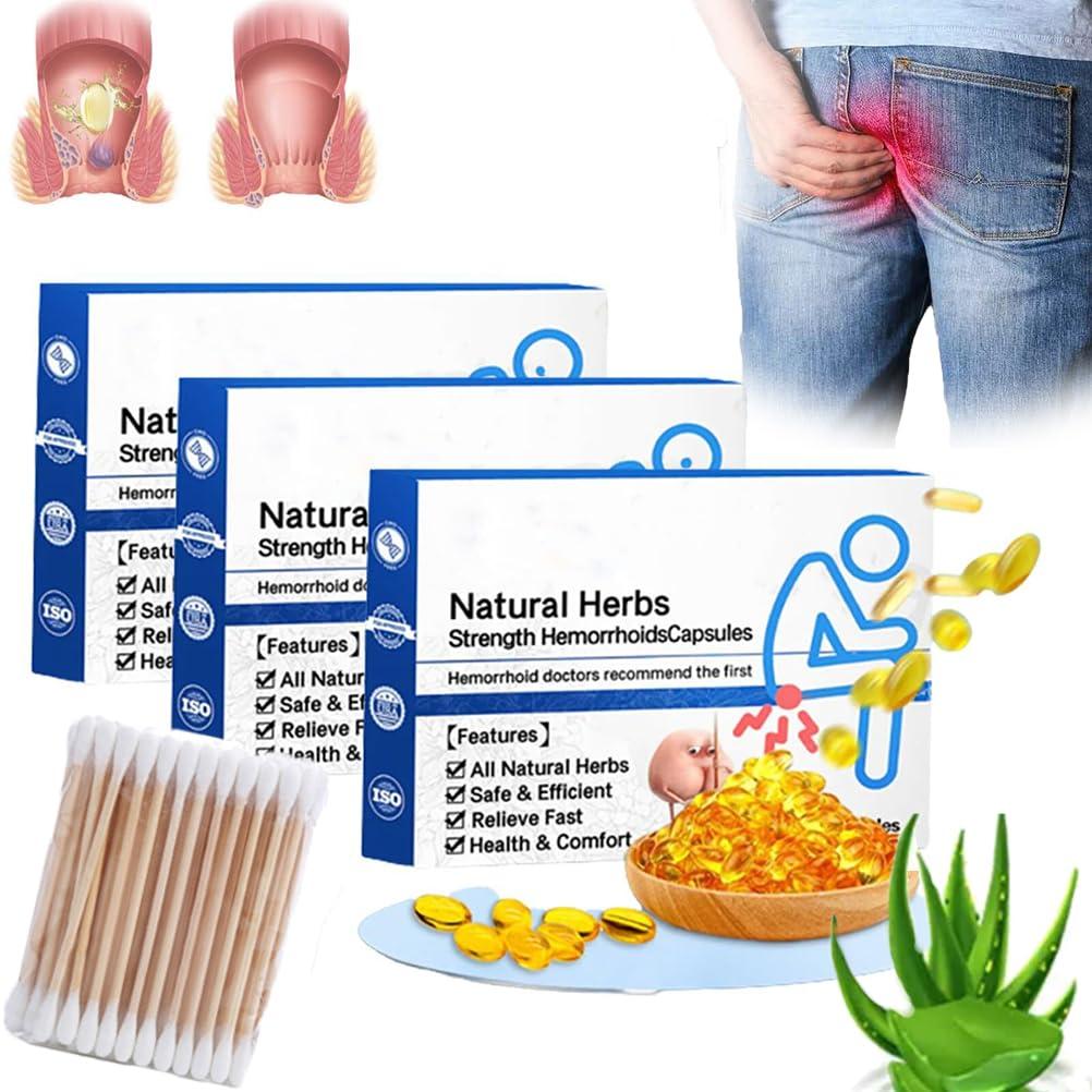MSOWINRY Heca Natural Herbal Strength Hemorrhoid Relief Capsules - 3PCS ...