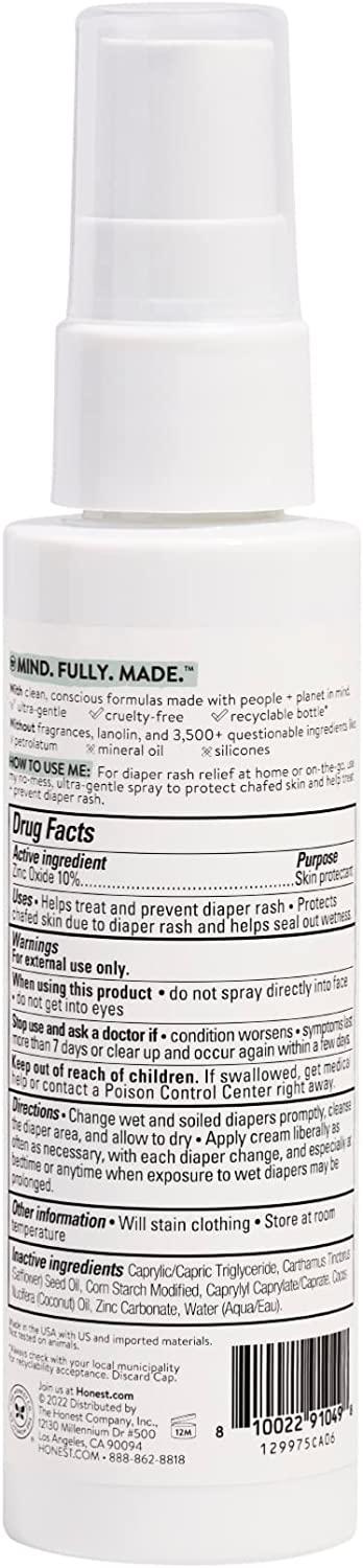 The Honest Company Sprayable Diaper Rash Cream 2 Fl. Oz. - Soothing ...