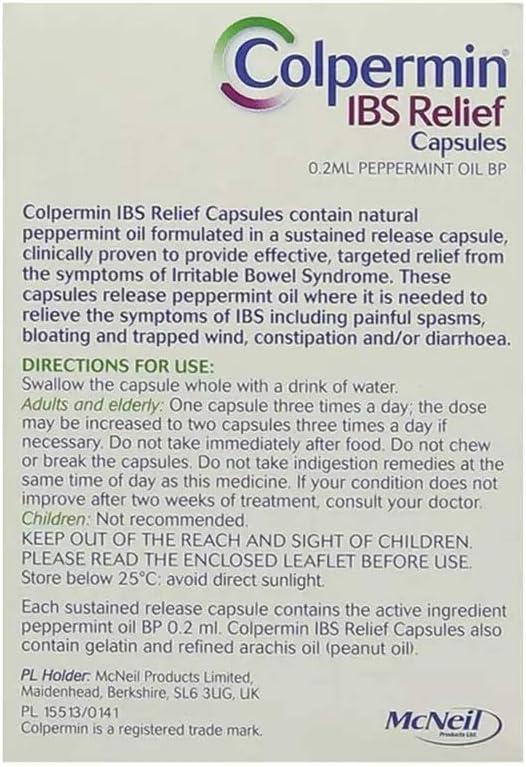2 x Colpermin IBS Relief (100 Capsules) - Fast-Acting Relief for ...