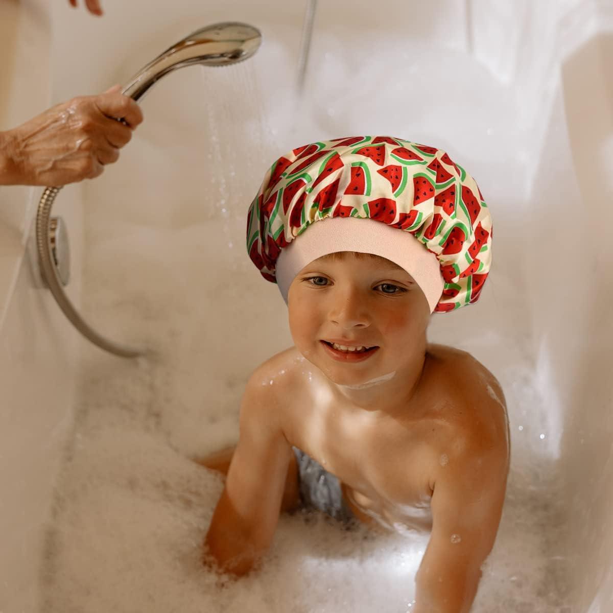 Jagowa Children's Satin Nightcap Stretch Silk Round Cap Baby Hair Guard ...