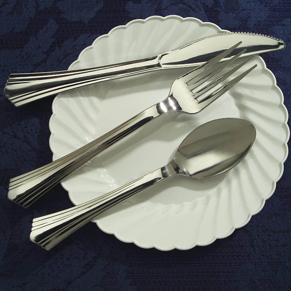 Reflections Plastic Silverware Set - 160 Pieces | Premium Disposable ...