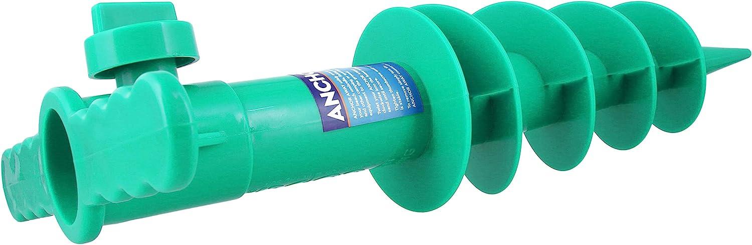 JGR Copa Teal Beach Umbrella & Fishing Pole Sand Anchor Auger - Secure ...