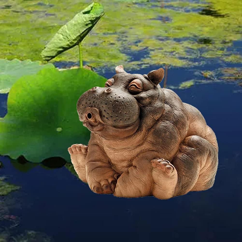 Nanga Bawa Animal Fountain Spitter Carp and Hippo Garden Water Feature ...