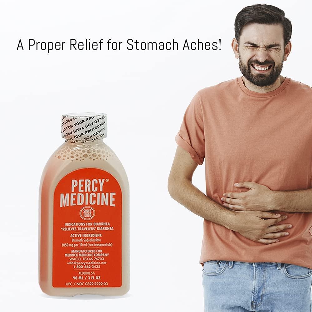 Percy Medicine: Relief for Diarrhea & Upset Stomach | 3 FL Oz Bottle