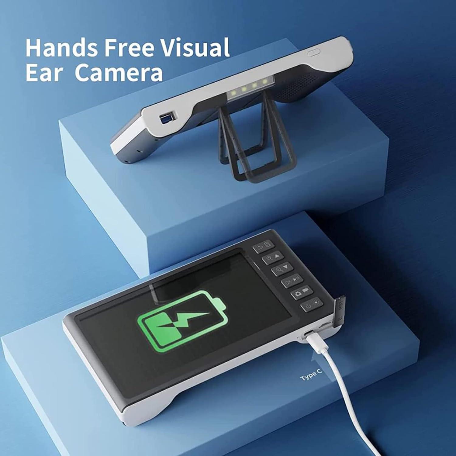 Visual Ear Spoon Endoscope with LED Lights - 7-inch HD Screen Otoscope ...